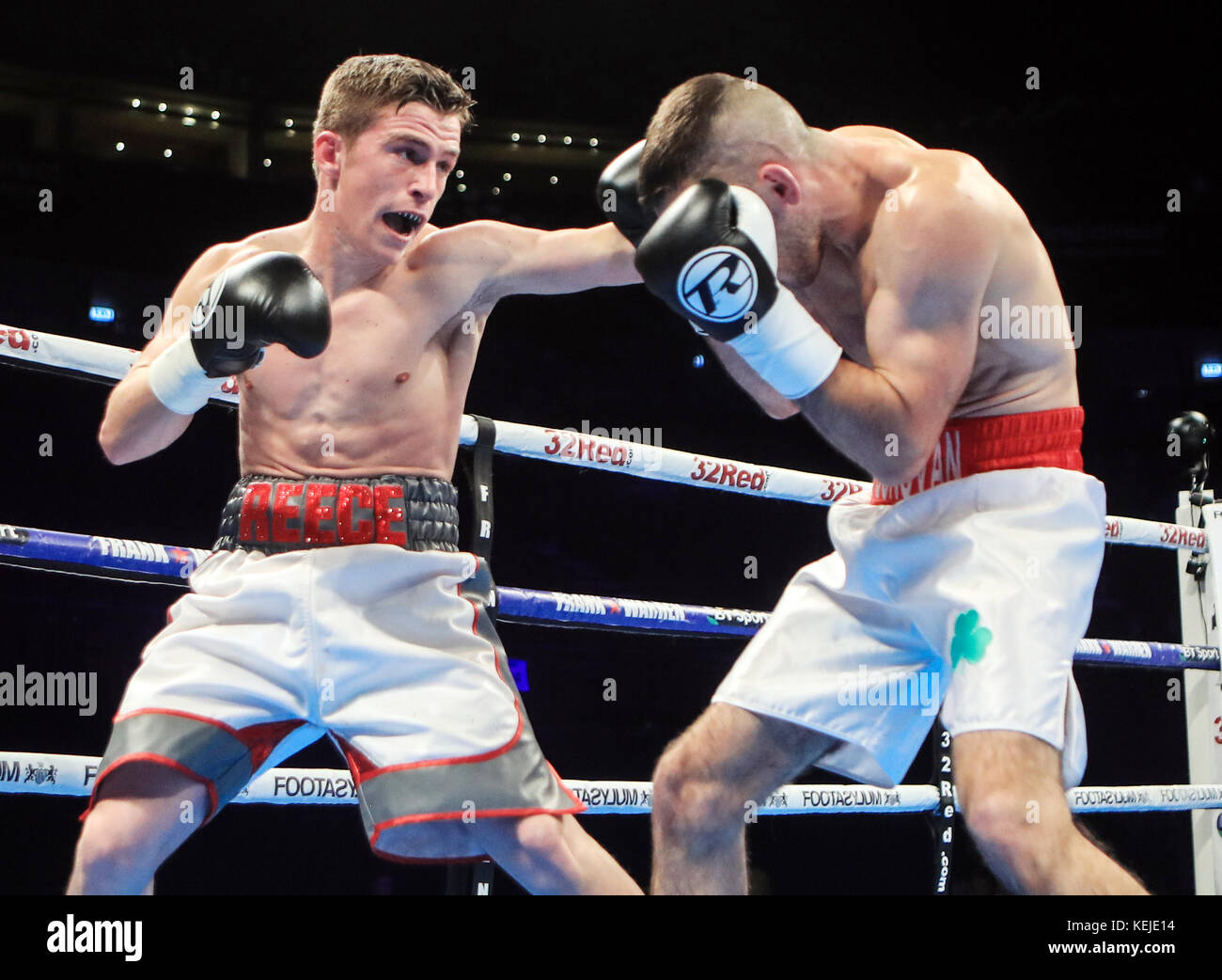 Reece Mould (left) and Colin O'Donovan in action during their ...