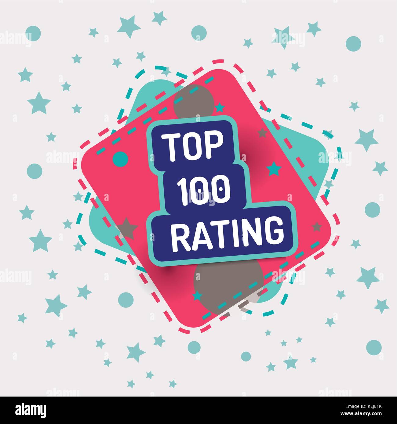 Top 100 rating. Vector color banner quality Stock Vector Image & Art ...
