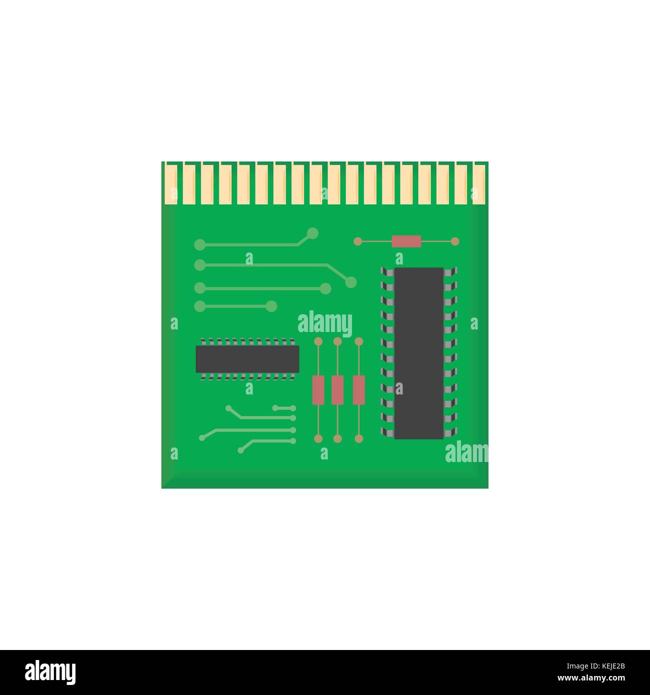 Microchip scheme. Chip isolated minimal icon. Vector microchip ...