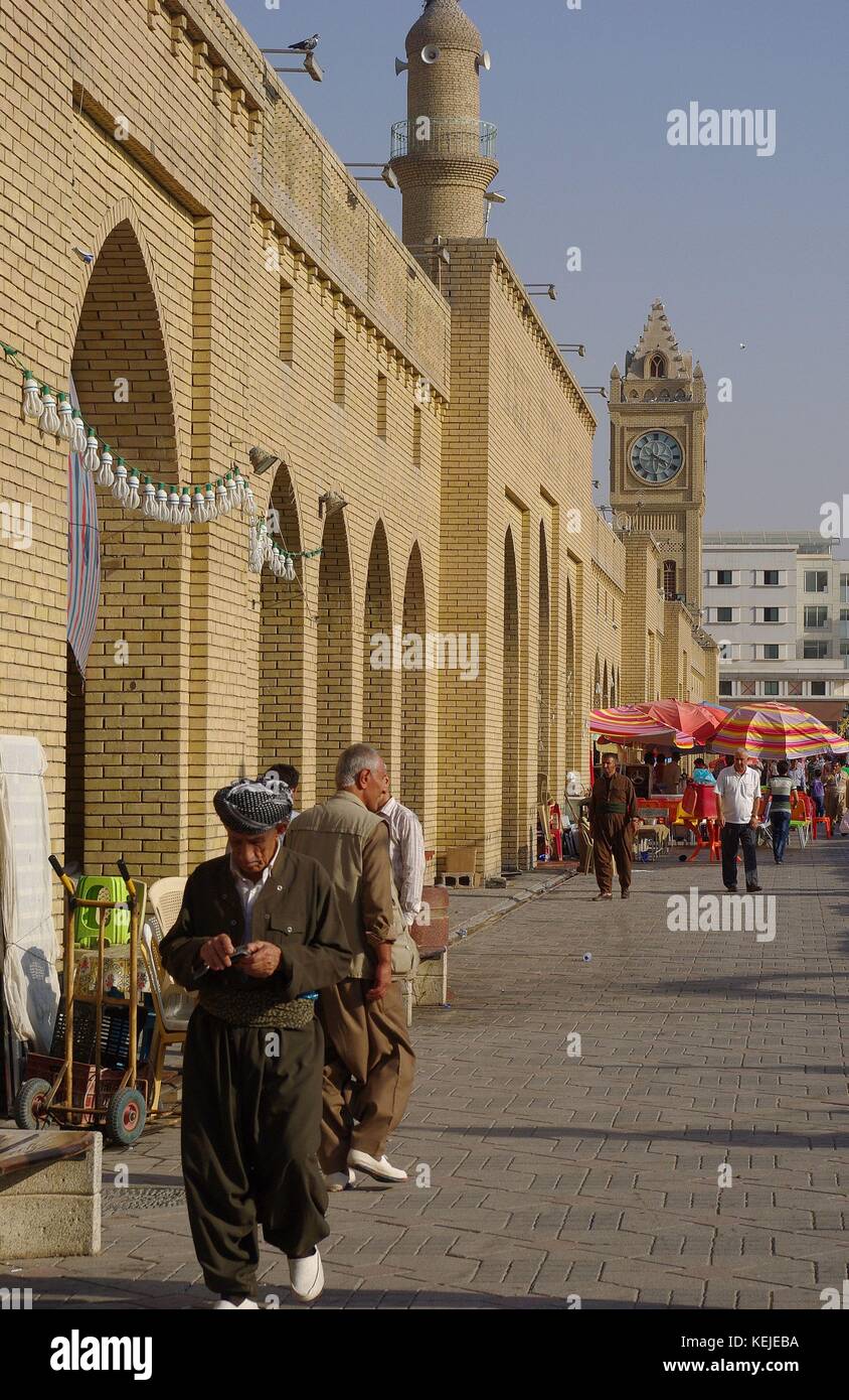 Erbil, the capital of Iraqi Kurdistan: The Main Square at Kirkuk Road ...
