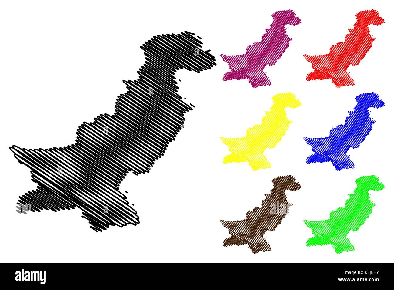 Pakistan map vector illustration, scribble sketch Pakistan Stock Vector Image & Art - Alamy