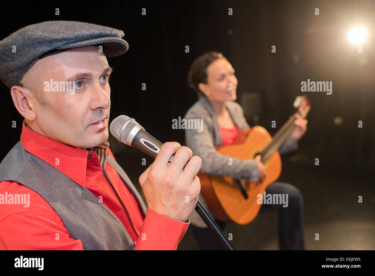 old school band performing on stage Stock Photo - Alamy