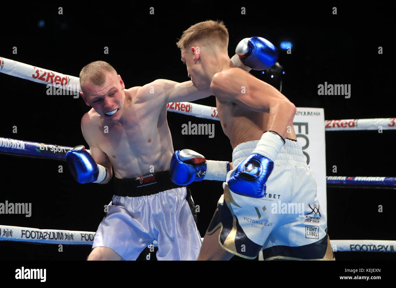 Jack Bateson (right) and Kamil Jaworek in action during their ...