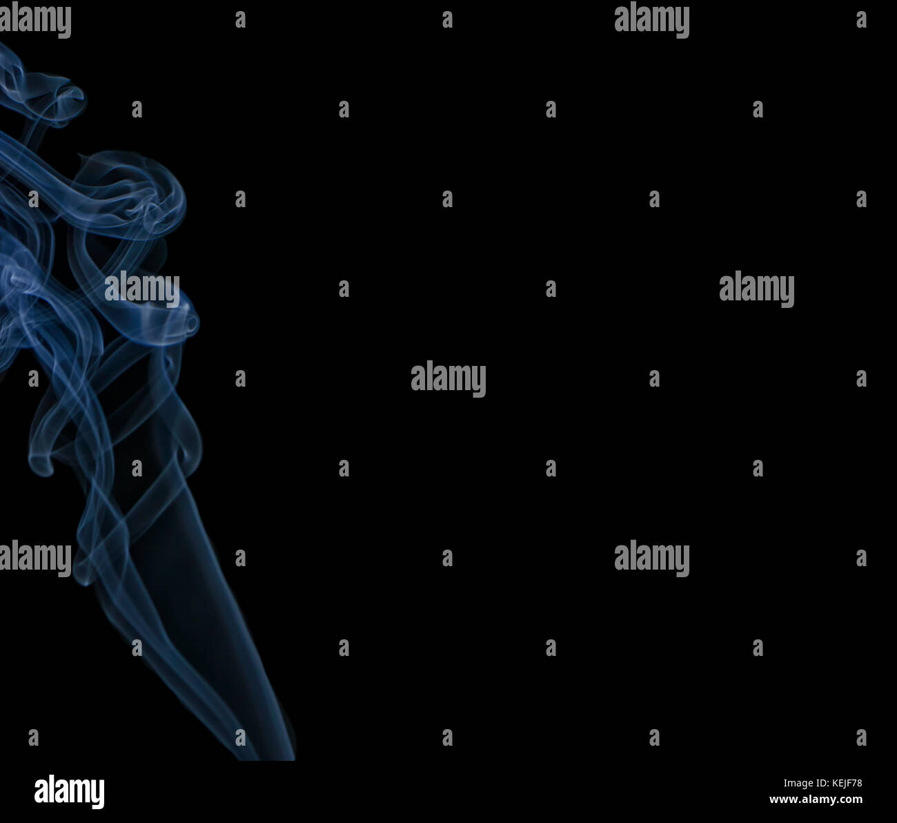 Incense Smoke on Black Background Stock Photo - Alamy