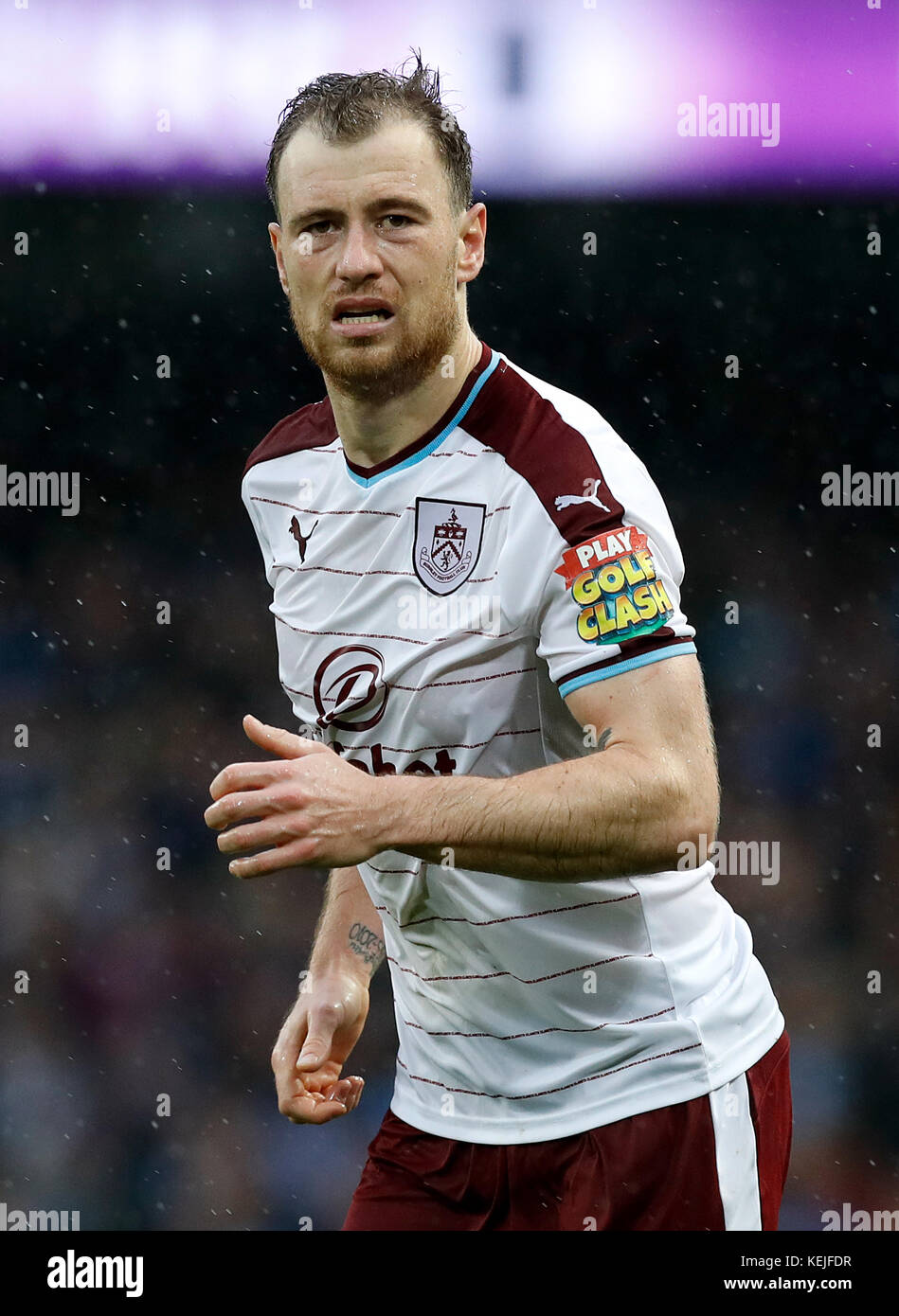 Burnley's Ashley Barnes during the Premier League match at the Etihad ...