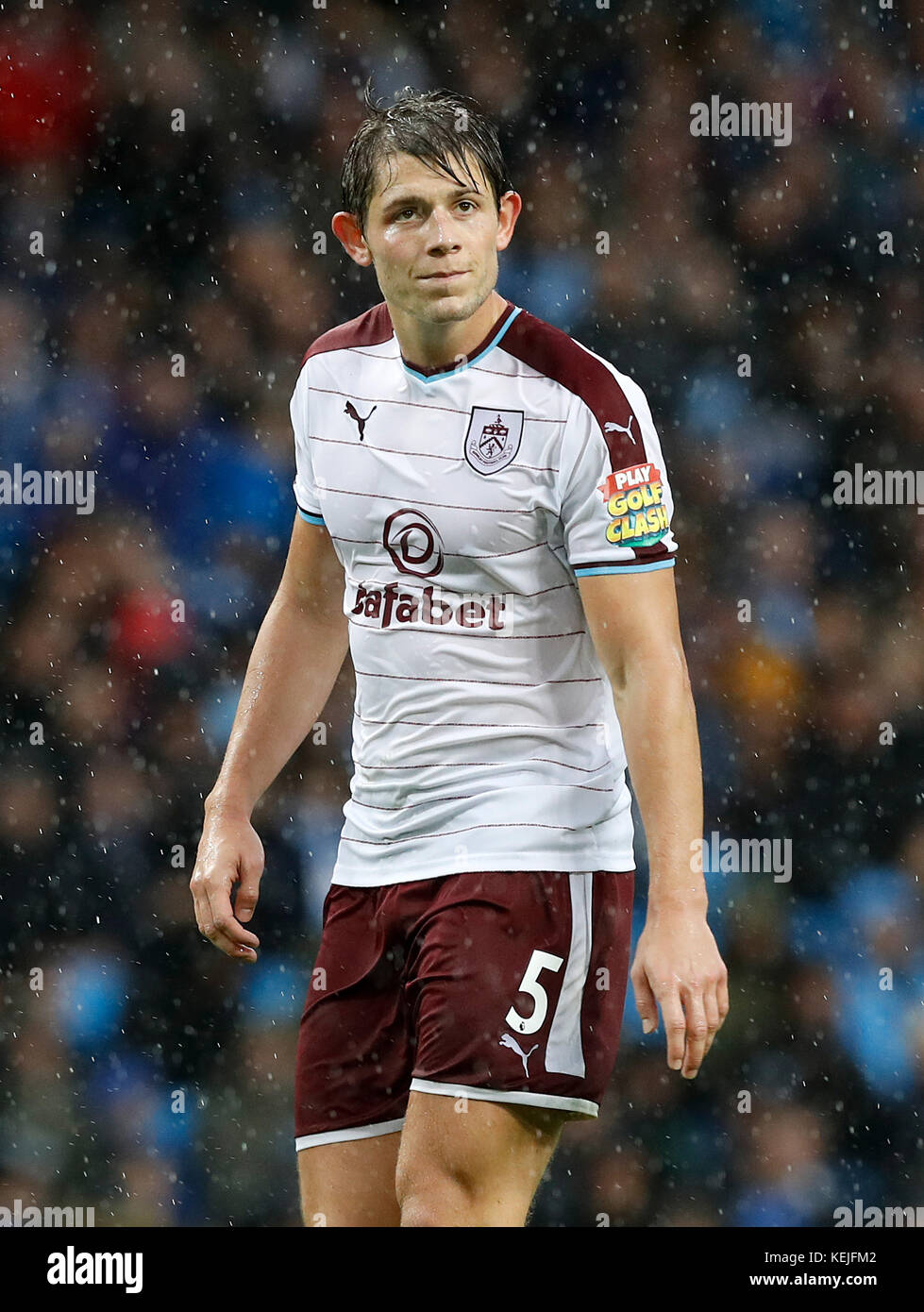 Burnley's James Tarkowski during the Premier League match at the Etihad ...