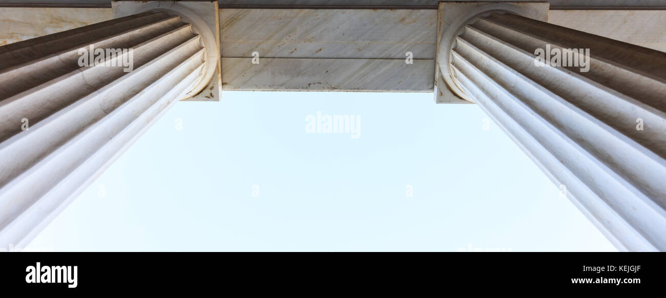 Athens, Greece. Ancient Agora, Attalus arcade stoa ceiling detail Stock ...