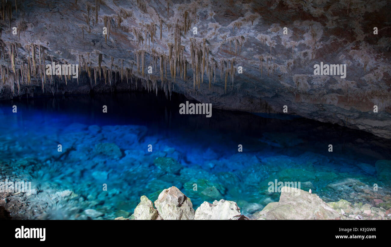Gruta do Lago Azul [grotto of the blue lake] at Bonito - Mato Grosso do ...