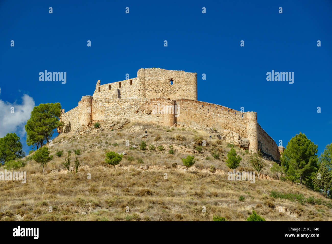 Jalance castle over hill Stock Photo - Alamy
