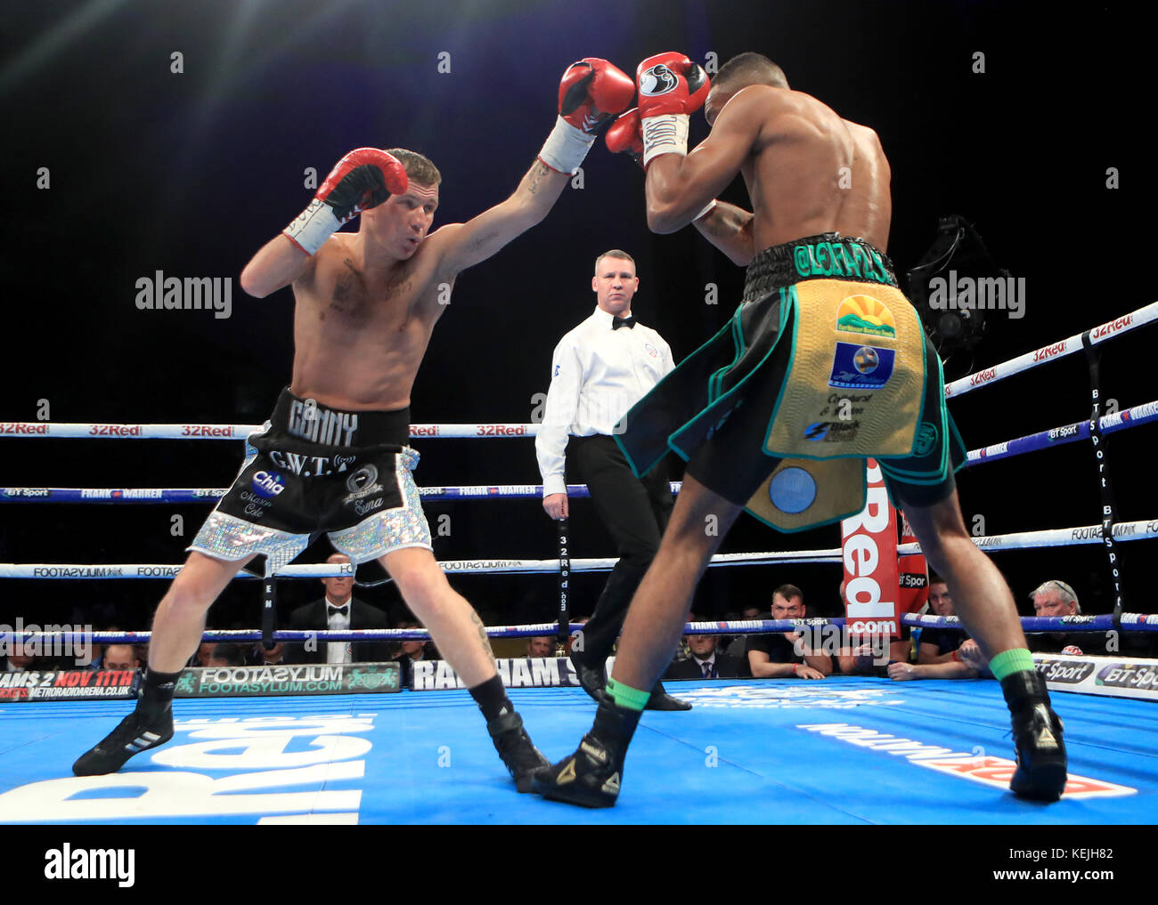 Chris Conwell (left) in action against Zelfa Barrett during their ...