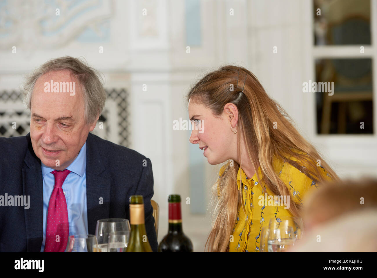 Stephen Glover & Annabel Sampson Oldie Literary Lunch 17-10-17, Giles ...