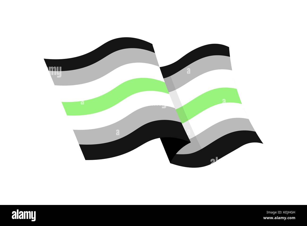 Vector illustration of the Agender flag on white background. LGBT ...