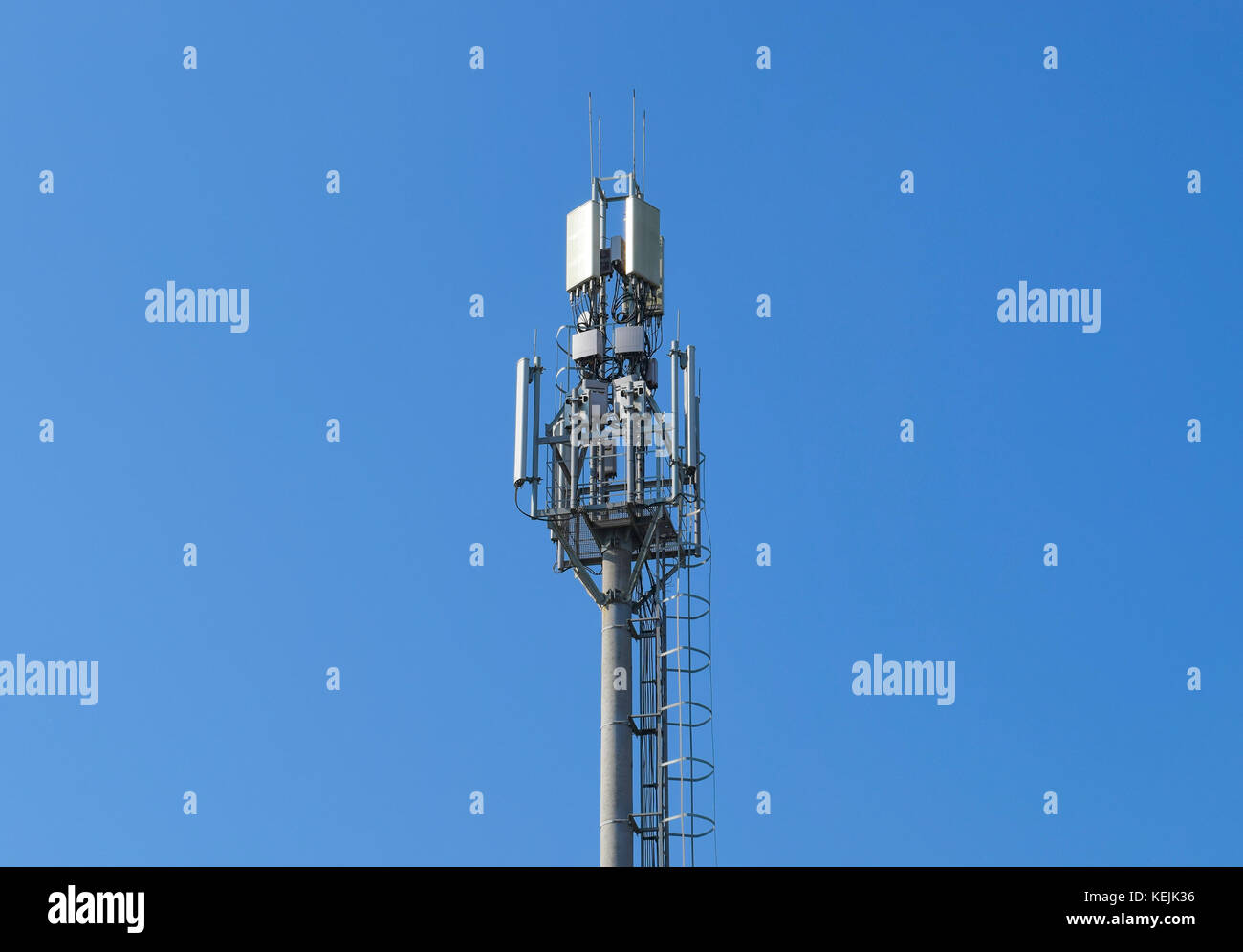 The tower cell tower with transponders. Communication technologies ...