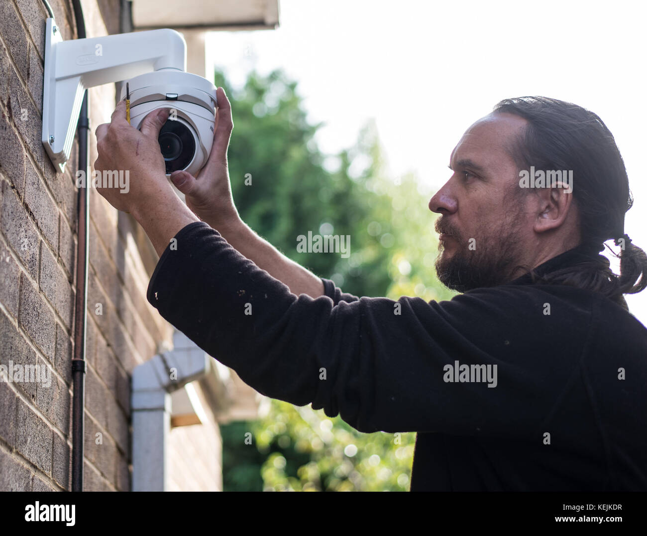 Domestic CCTV Installation Stock Photo - Alamy