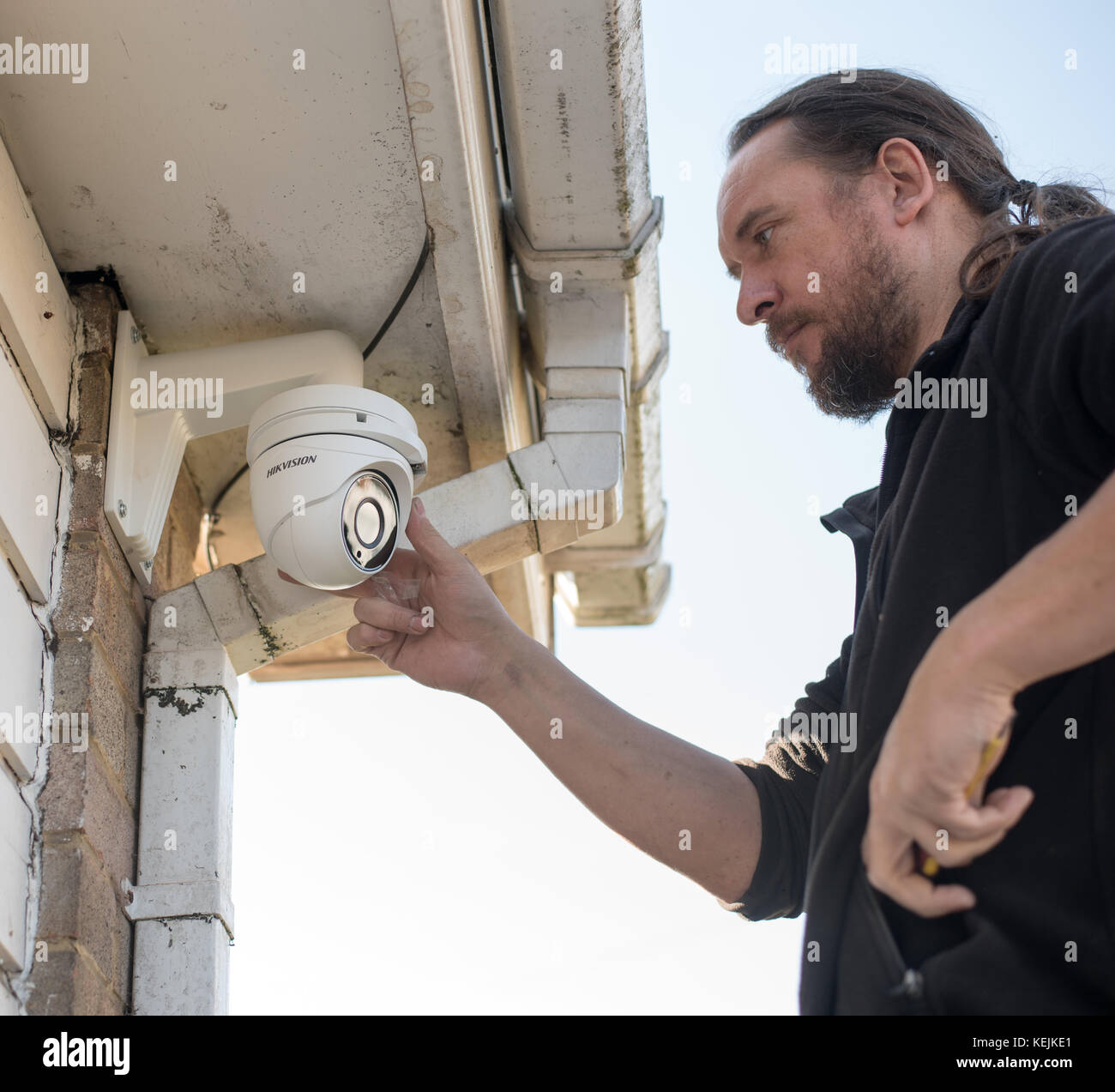 Domestic CCTV Installation Stock Photo - Alamy