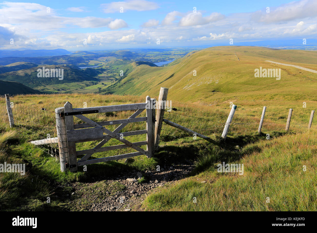 View over High Street path, Lake District National Park, Cumbria County ...