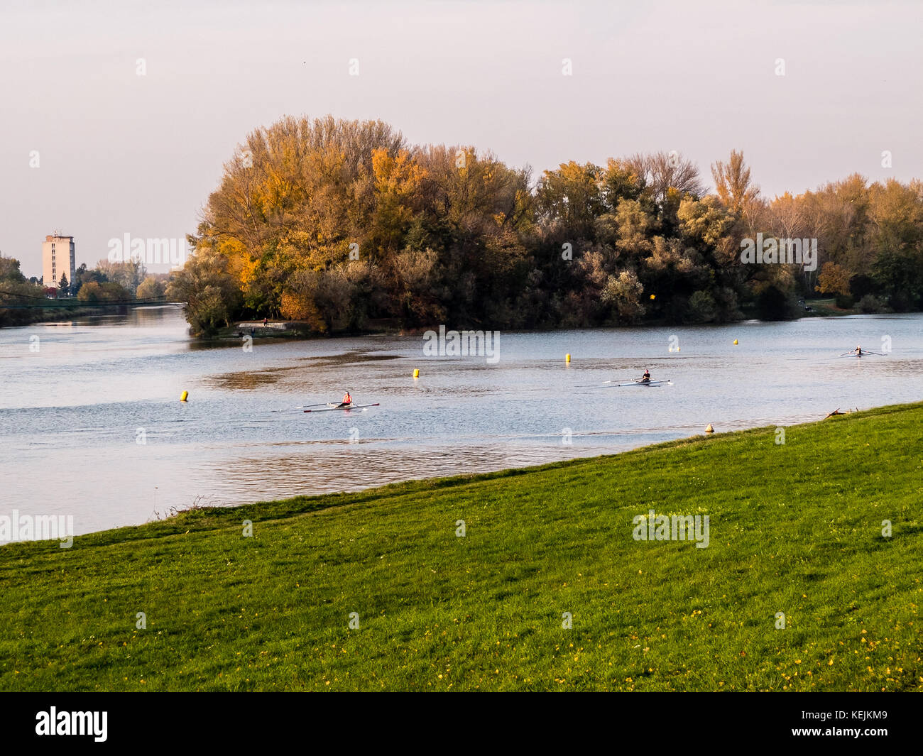River Vah in the wellness town of Piestany Stock Photo - Alamy