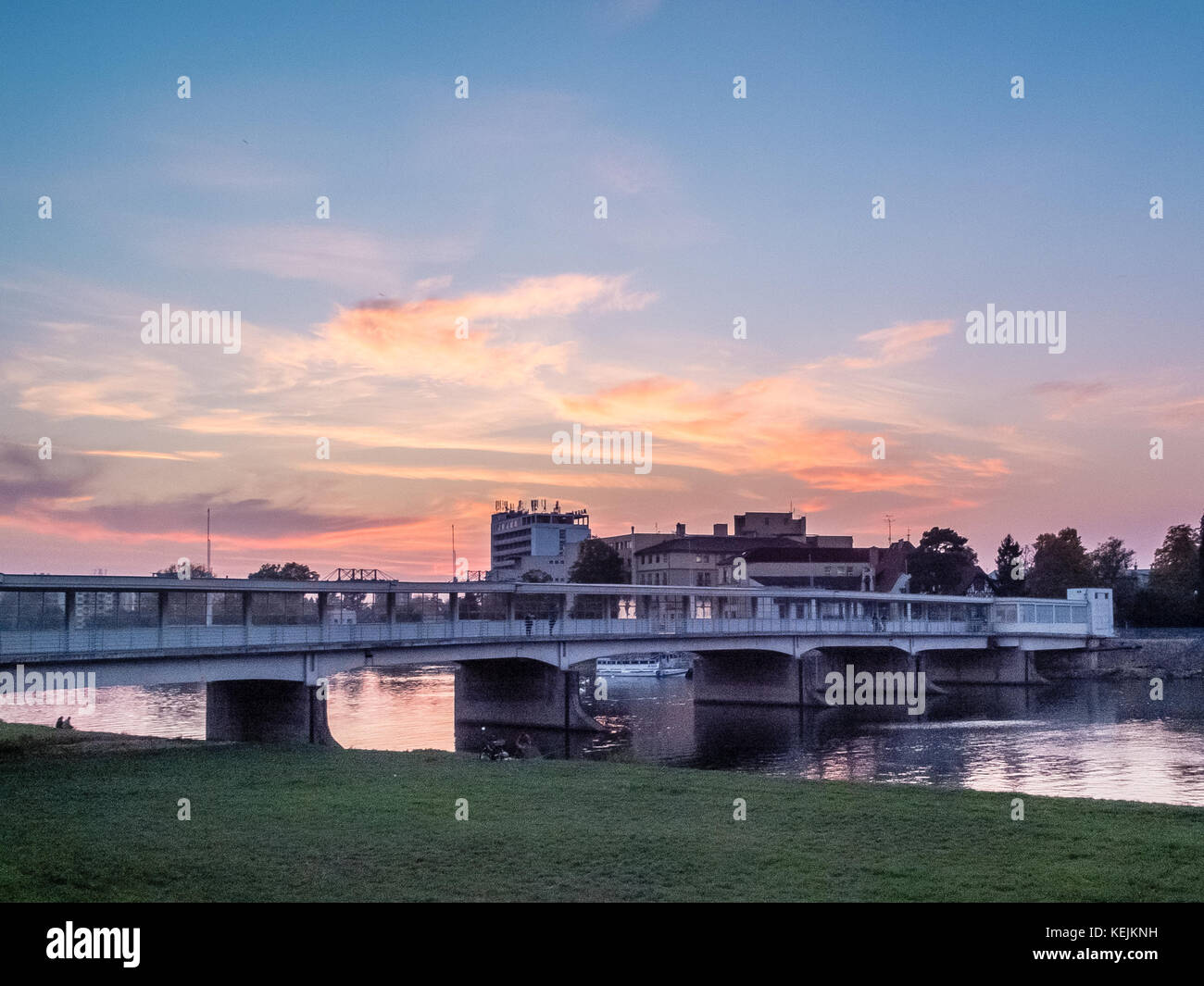 River Vah in the wellness town of Piestany Stock Photo - Alamy