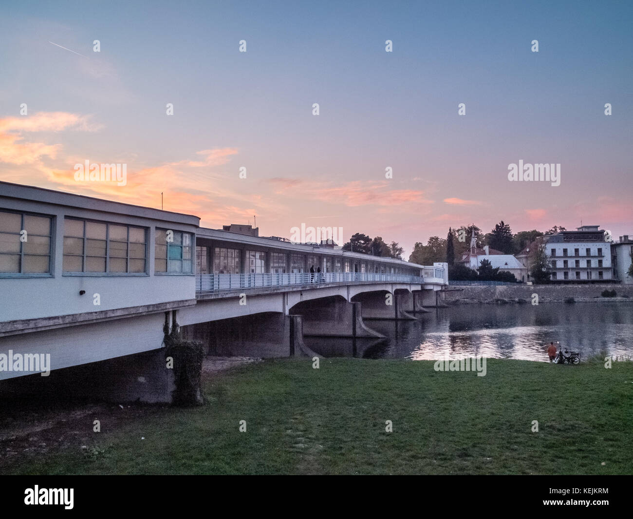 River Vah in the wellness town of Piestany Stock Photo - Alamy