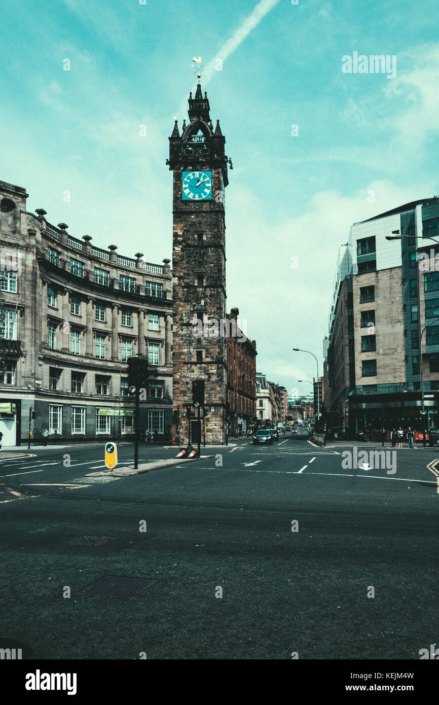 Trongate Clock at Glasgow Cross, Glasgow Stock Photo - Alamy