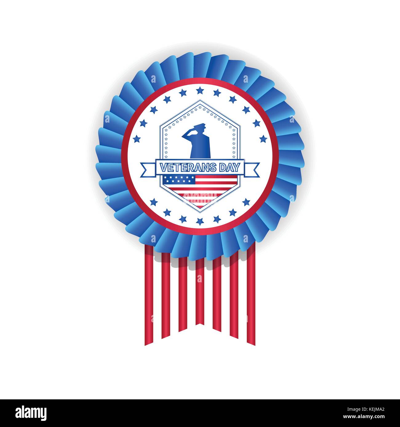 Veteran Day Medal Isolated On White Background Holiday Badge In Usa ...