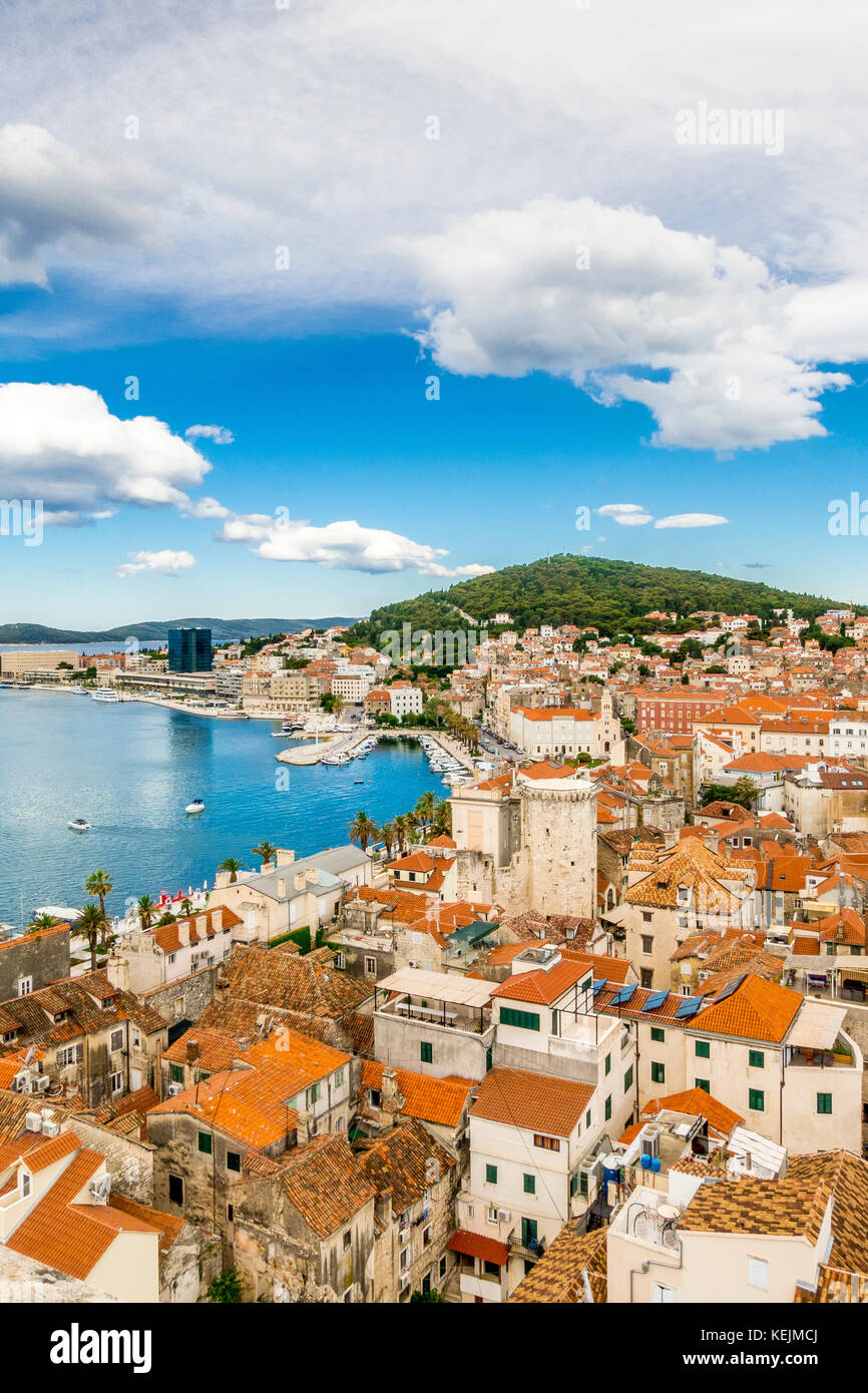 Aerial view of the harbour in Split, Croatia Stock Photo - Alamy
