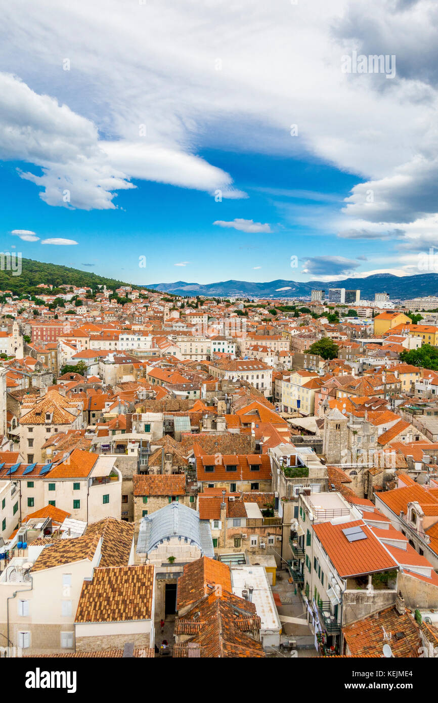 Aerial view of the Old Town in Split, Croatia Stock Photo - Alamy