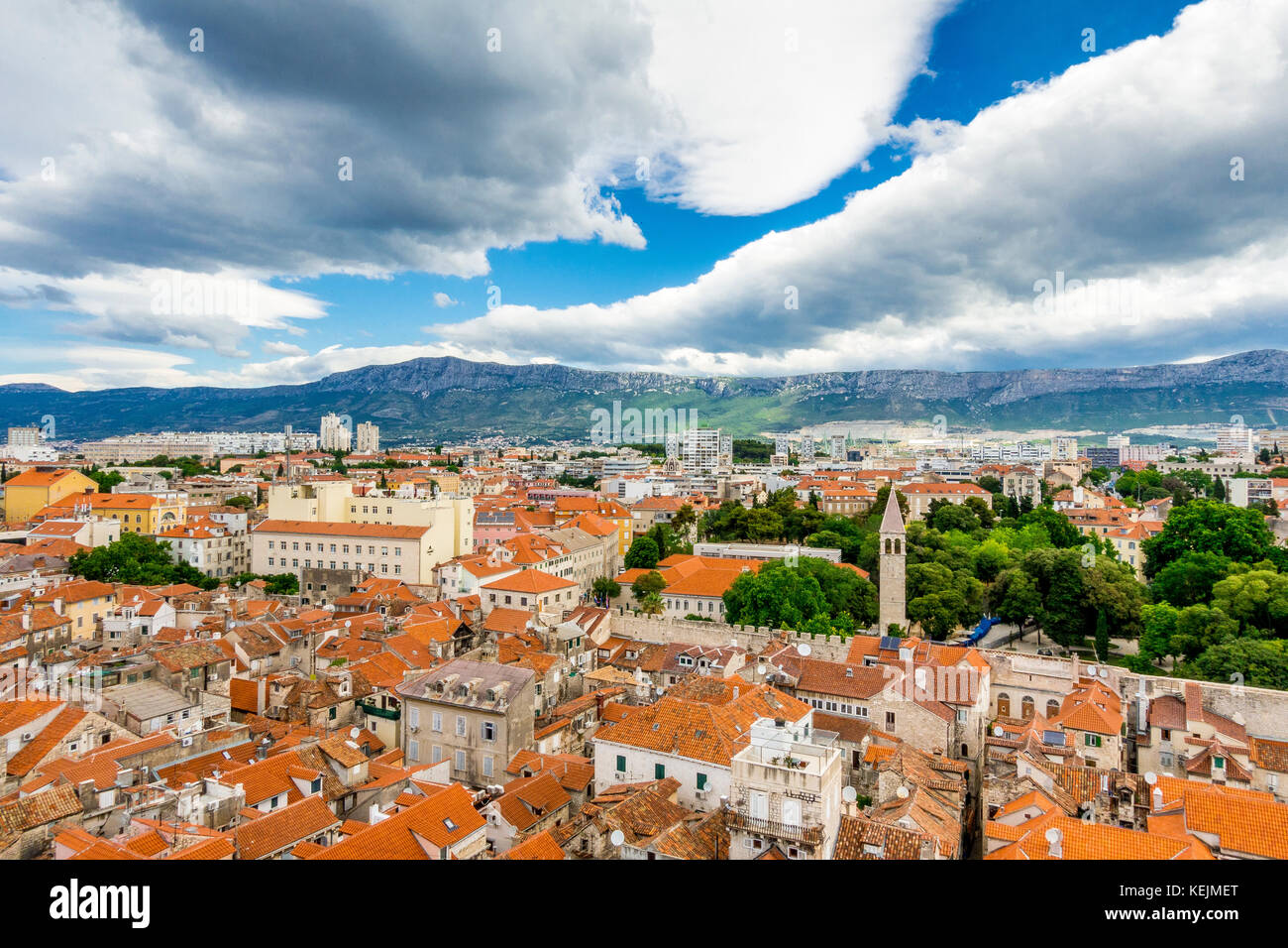 Aerial view of the Old Town in Split, Croatia Stock Photo - Alamy