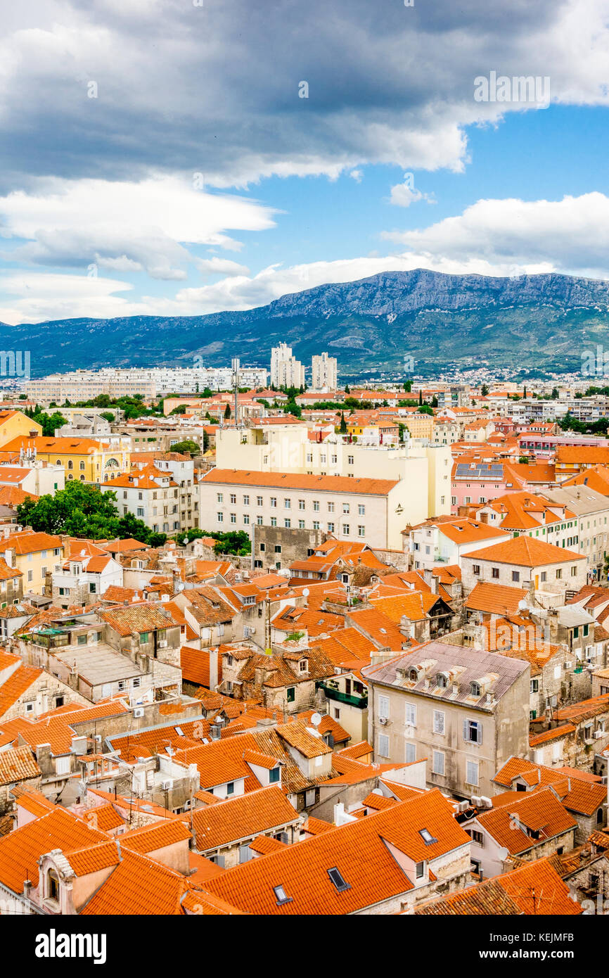 Aerial view of the Old Town in Split, Croatia Stock Photo - Alamy