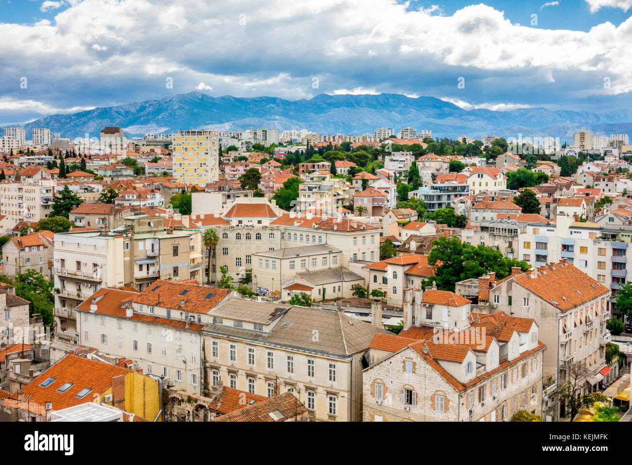 Aerial view of the Old Town in Split, Croatia Stock Photo - Alamy