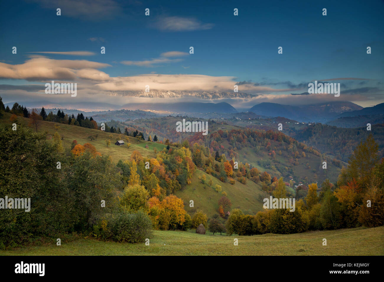 Beautiful autumn landscape in Transylvania Stock Photo - Alamy