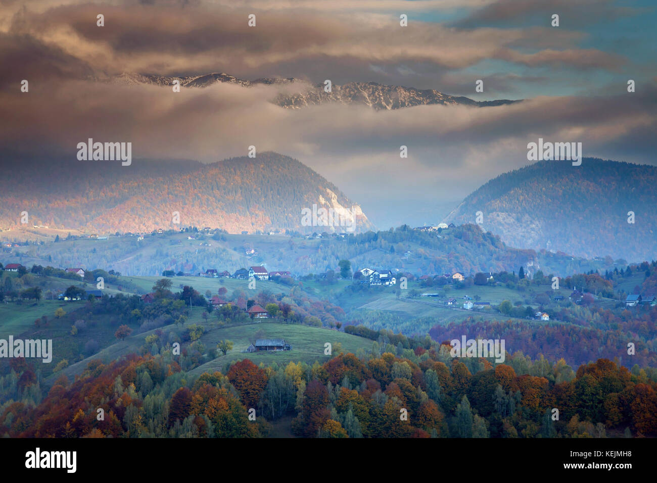 Beautiful autumn landscape in Transylvania Stock Photo - Alamy