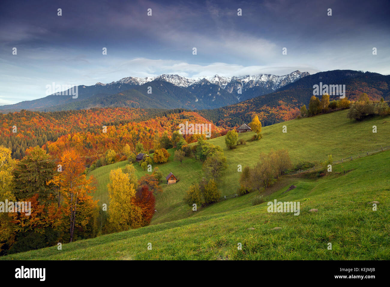 Beautiful autumn landscape in Transylvania Stock Photo - Alamy