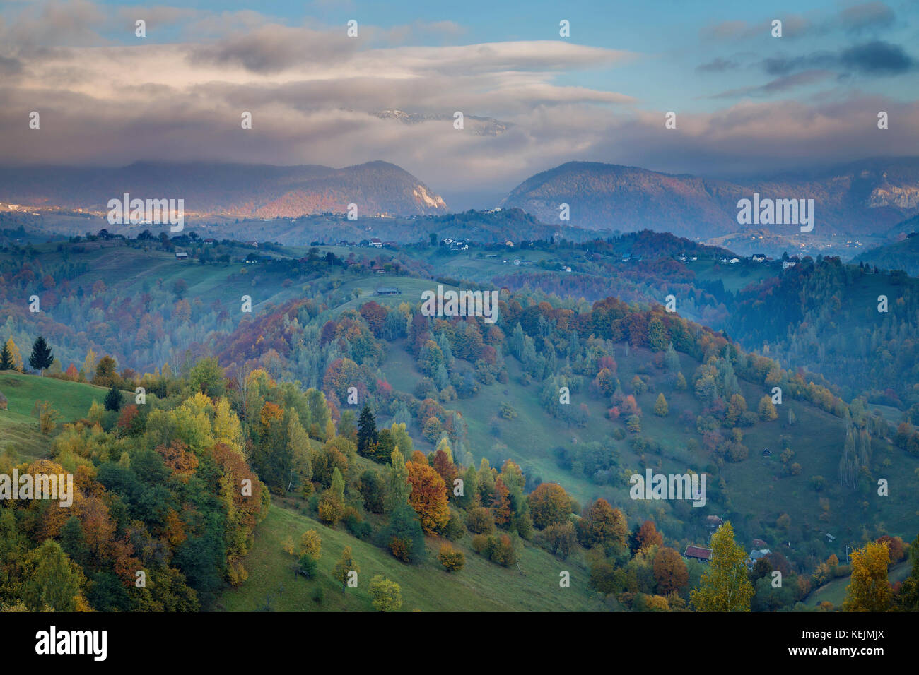 Beautiful autumn landscape in Transylvania Stock Photo - Alamy