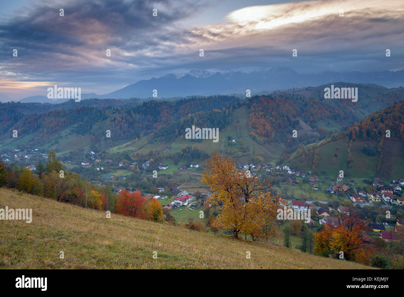 Beautiful autumn landscape in Transylvania Stock Photo - Alamy