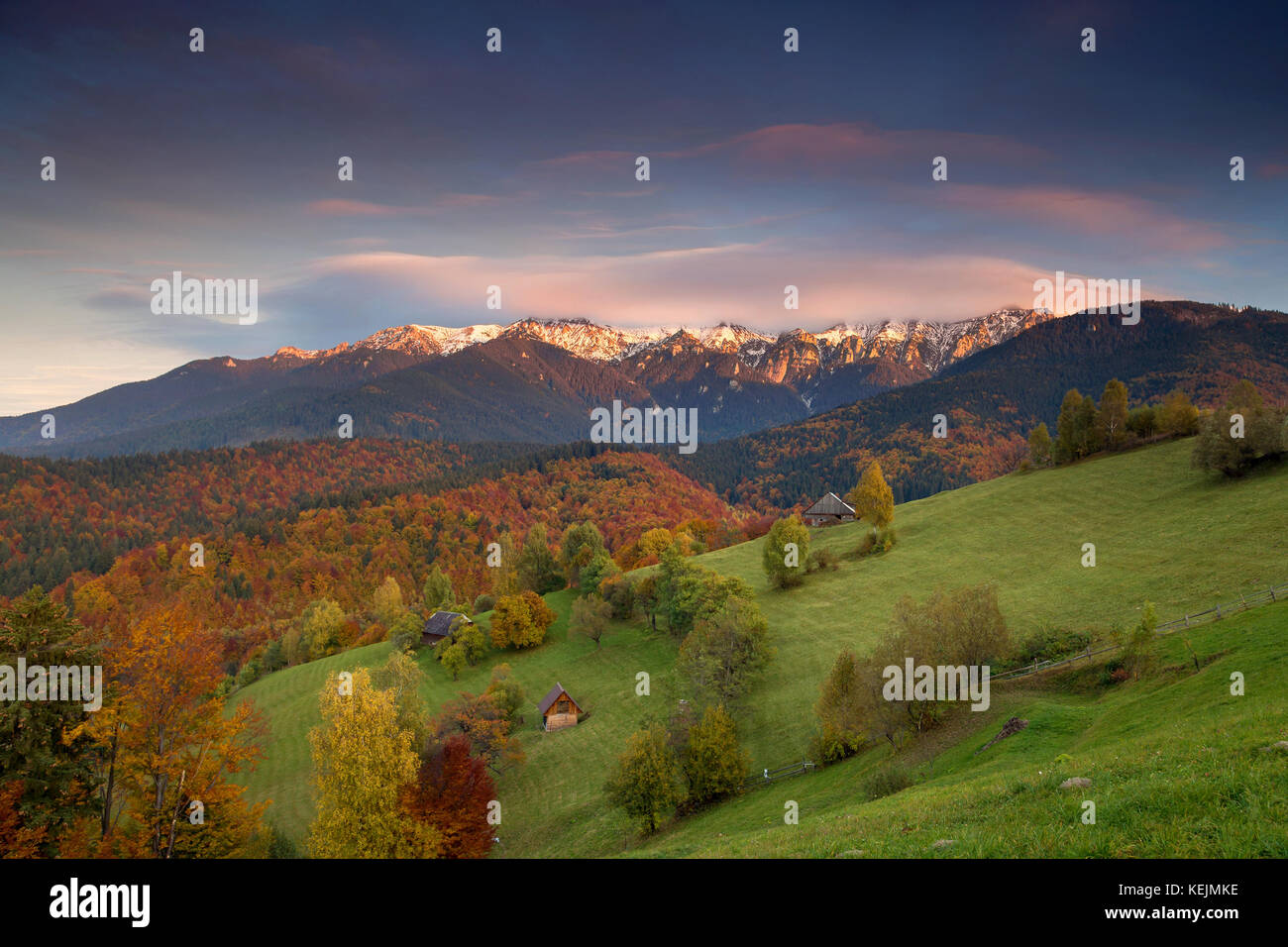 Beautiful autumn landscape in Transylvania Stock Photo - Alamy