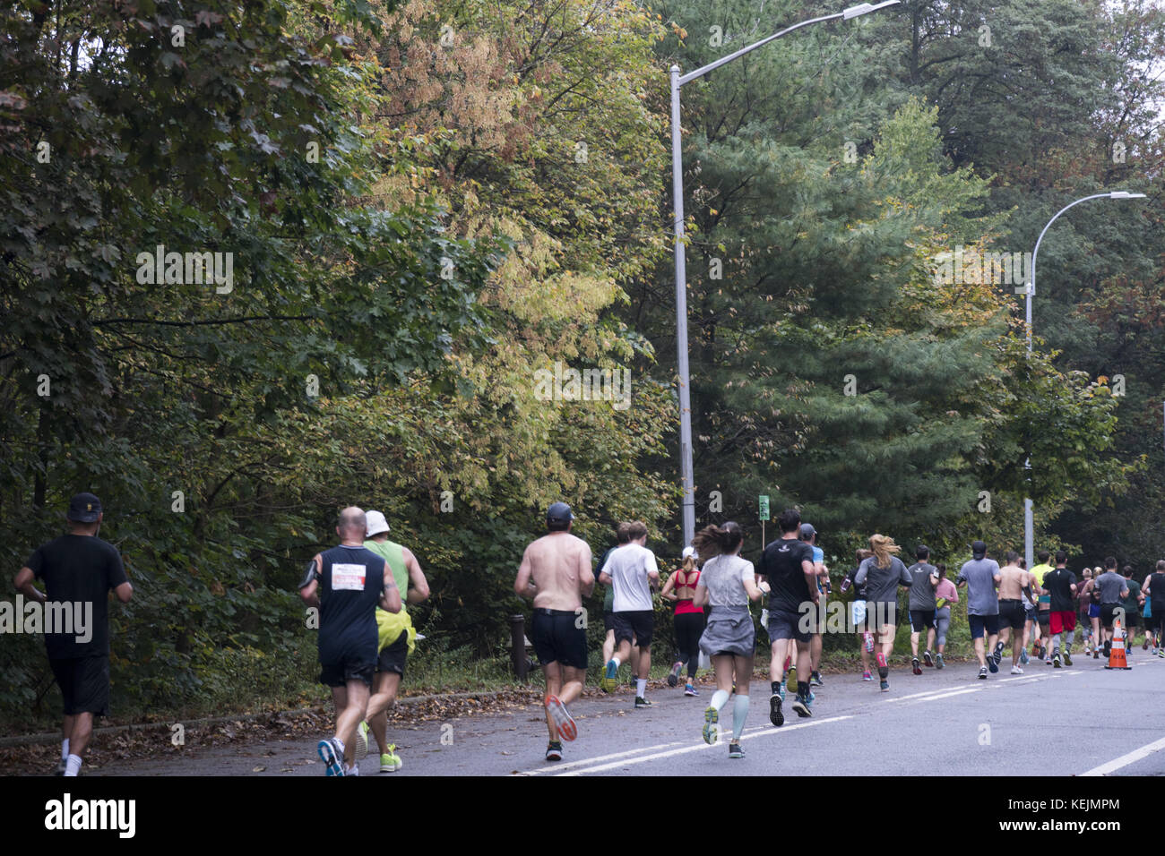 Runners push into the last uphill mile of the Rock N Roll Half Marathon ...