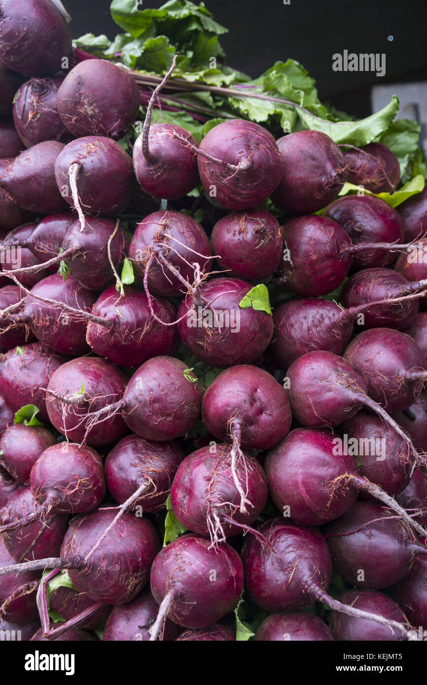 Fresh beets for sale at the Grand Army Plaza Farmers Market in Brooklyn ...