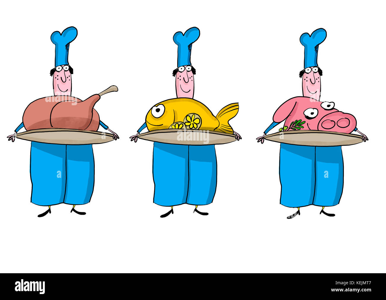 happy chef man with bowl Stock Photo - Alamy