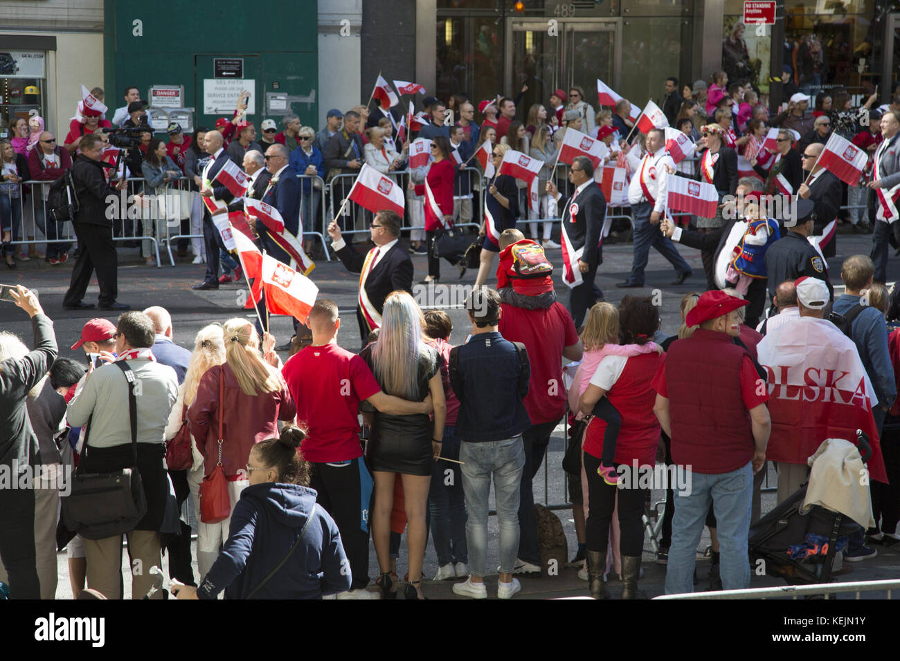 Annual Pulaski Day Polish parade makes its way up 5th Avenue in midtown ...