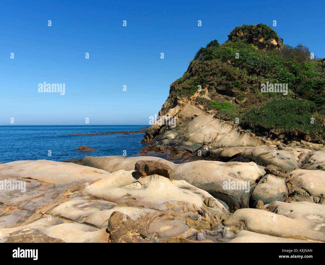 Unique rock formation at Yehliu Geopark, Wanli, Taiwan Stock Photo - Alamy