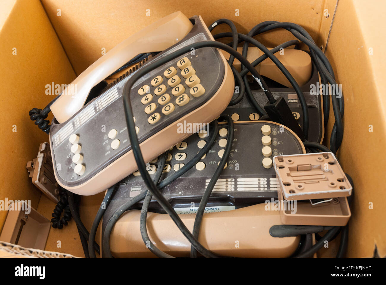 Interior of vintage telephone box hi-res stock photography and images ...
