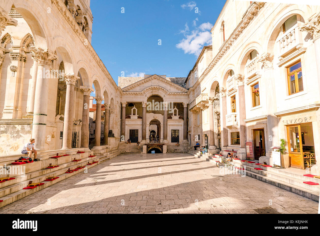 The Peristyle within Diocletian's Palace in the Old Town in Split ...