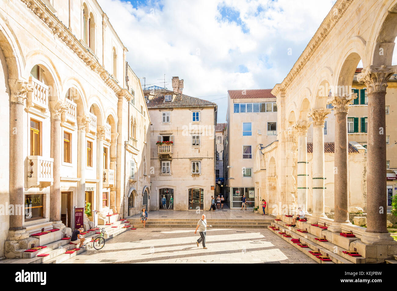 The Peristyle within Diocletian's Palace in Split. This huge, fortress ...