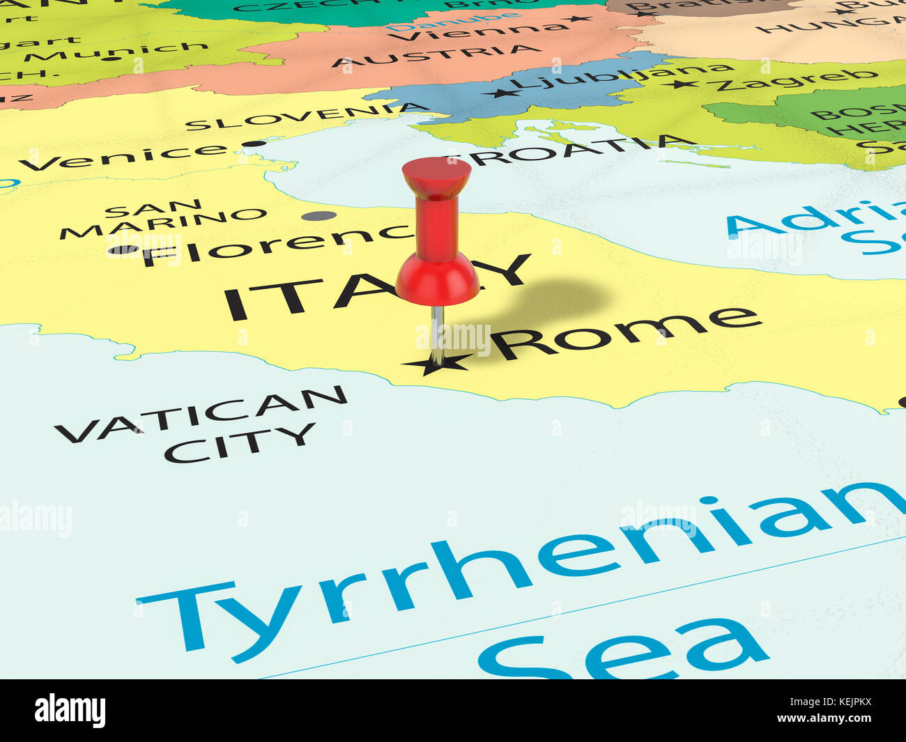 Map city rome map pin hi-res stock photography and images - Alamy