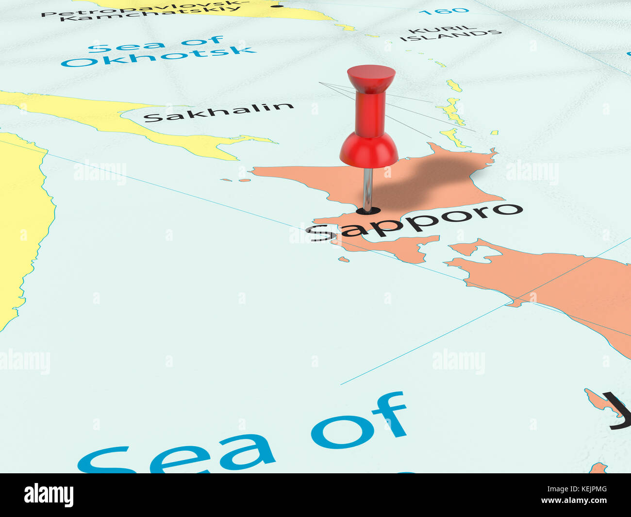 Map of sapporo hi-res stock photography and images - Alamy