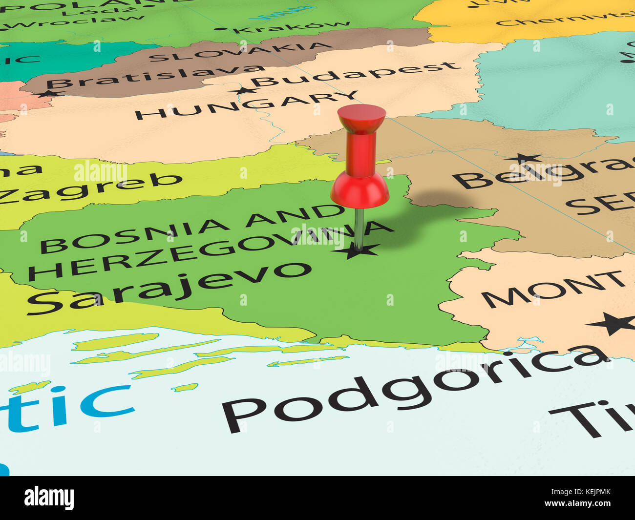 Sarajevo map hi-res stock photography and images - Alamy