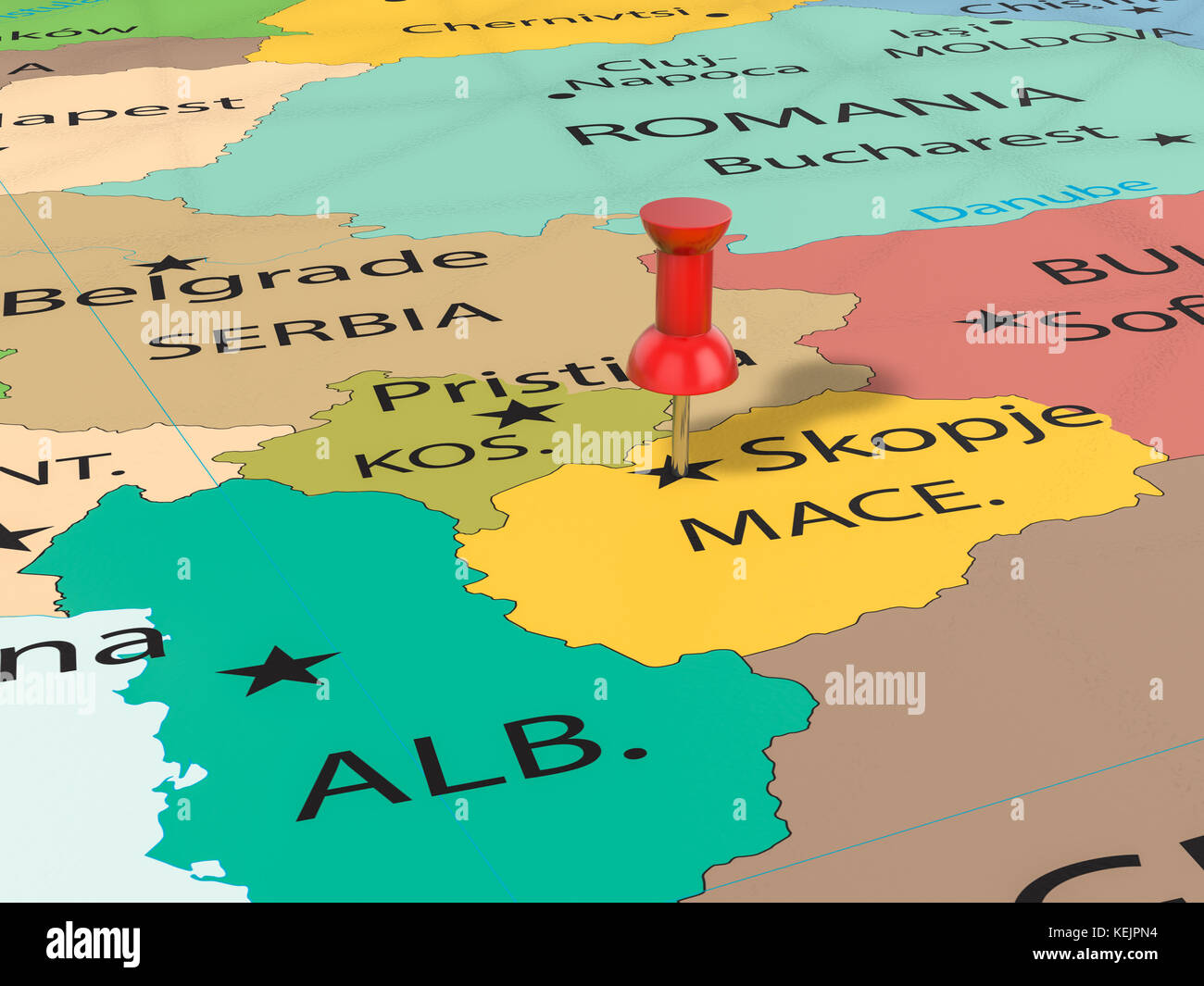 Skopje map hi-res stock photography and images - Alamy