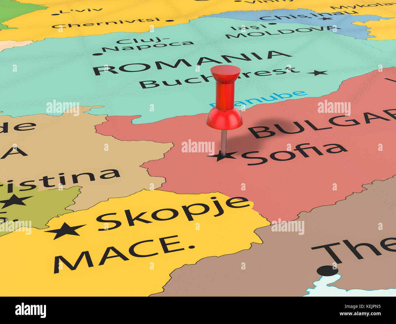 Sofia map hi-res stock photography and images - Alamy