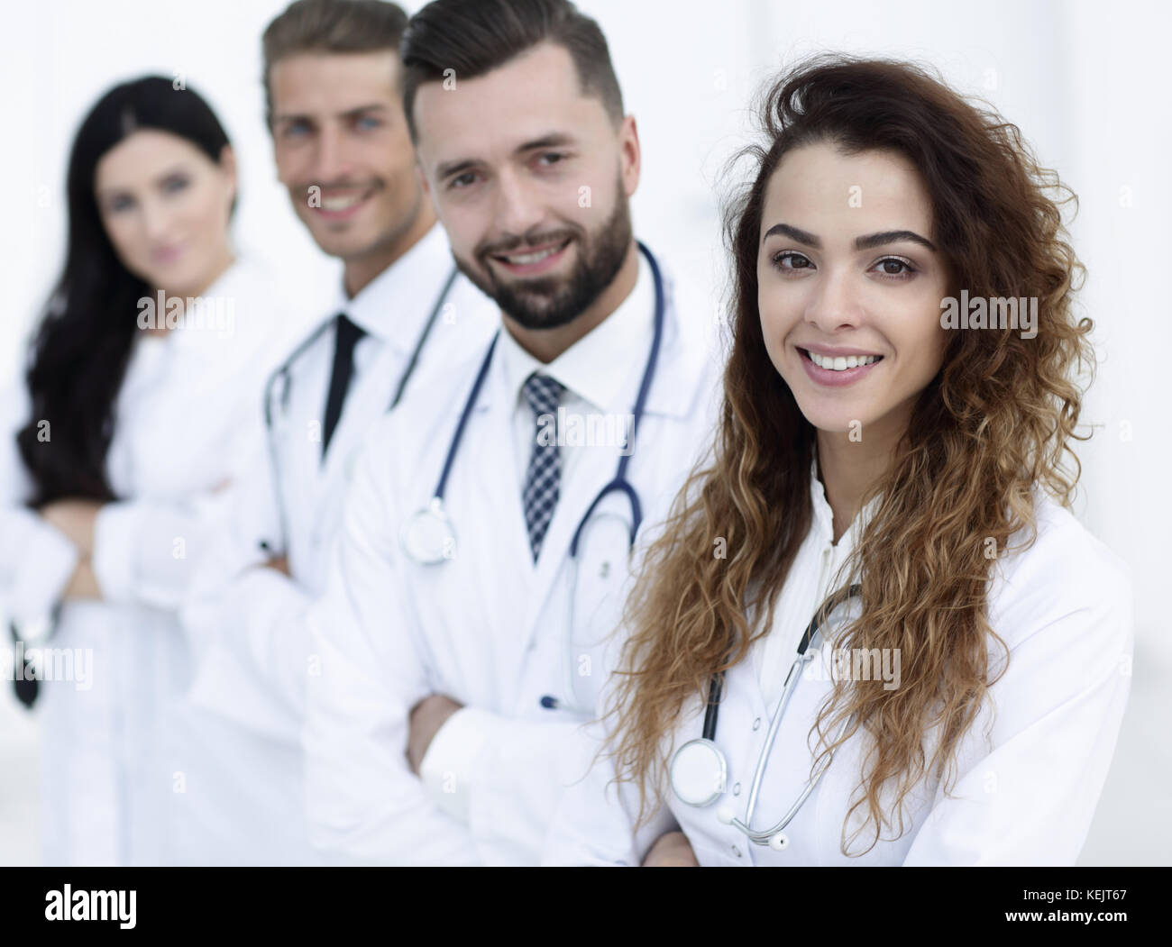 medical team on white background Stock Photo - Alamy